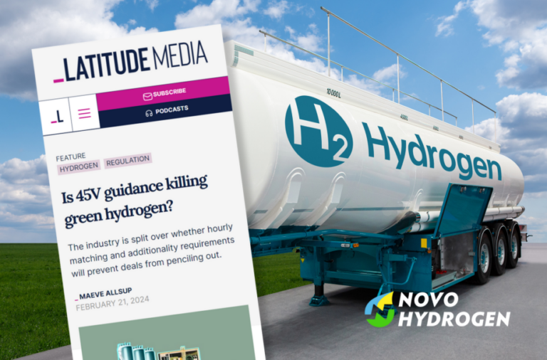 In the News: Is 45V guidance killing green hydrogen? - NovoHydrogen